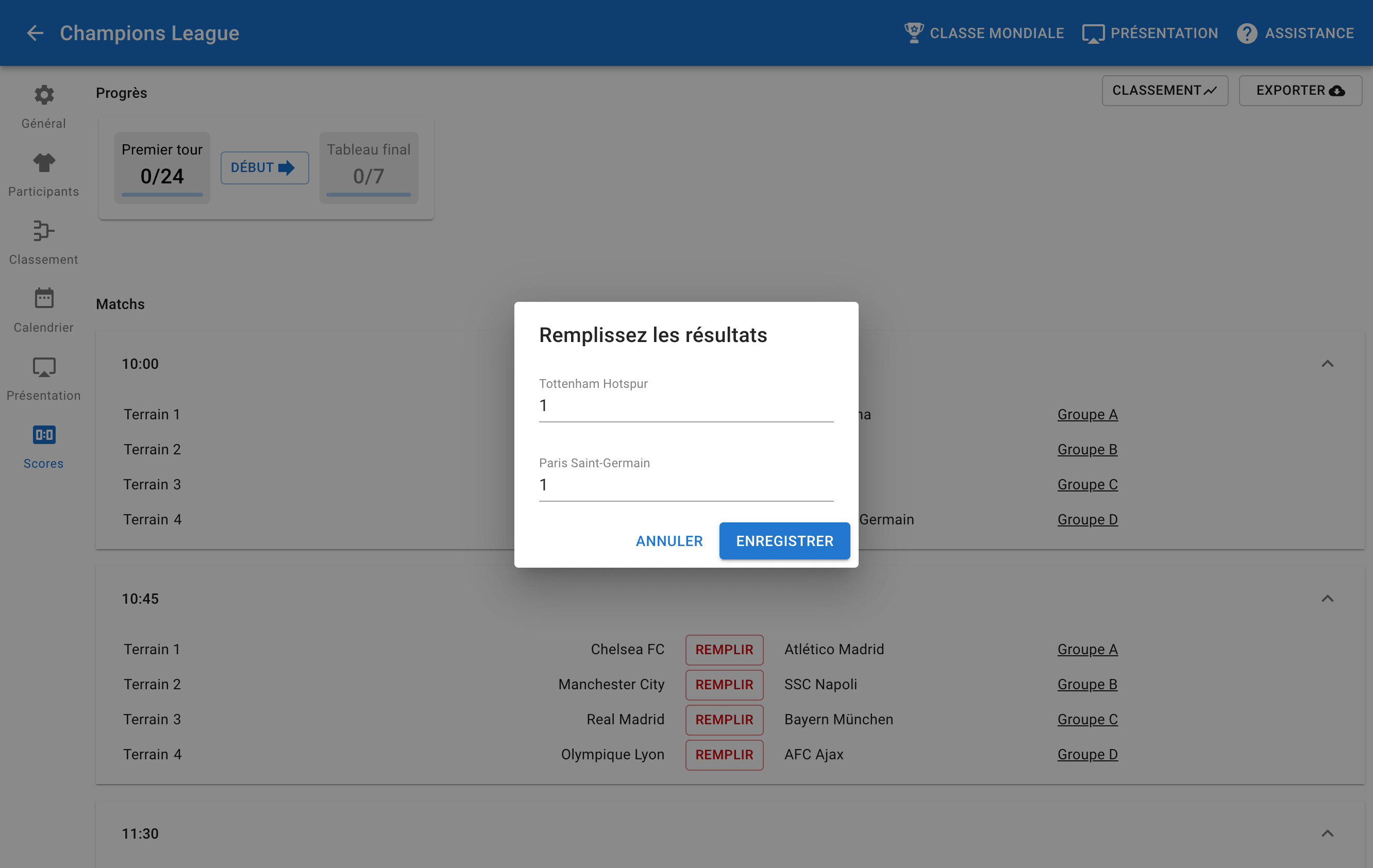 Tournify | Planificateur de tournois en ligne